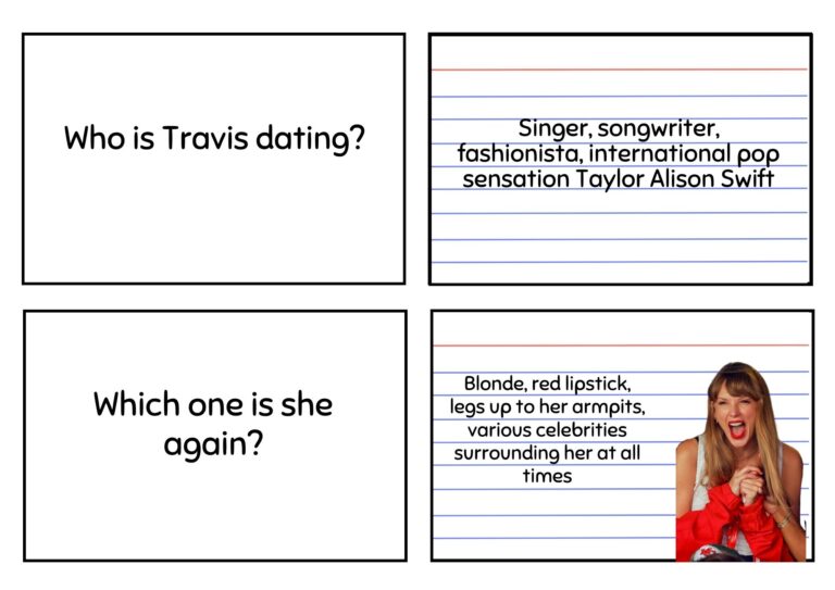 Taylor Swift Football Game Flashcards For Your BF To Study - Betches
