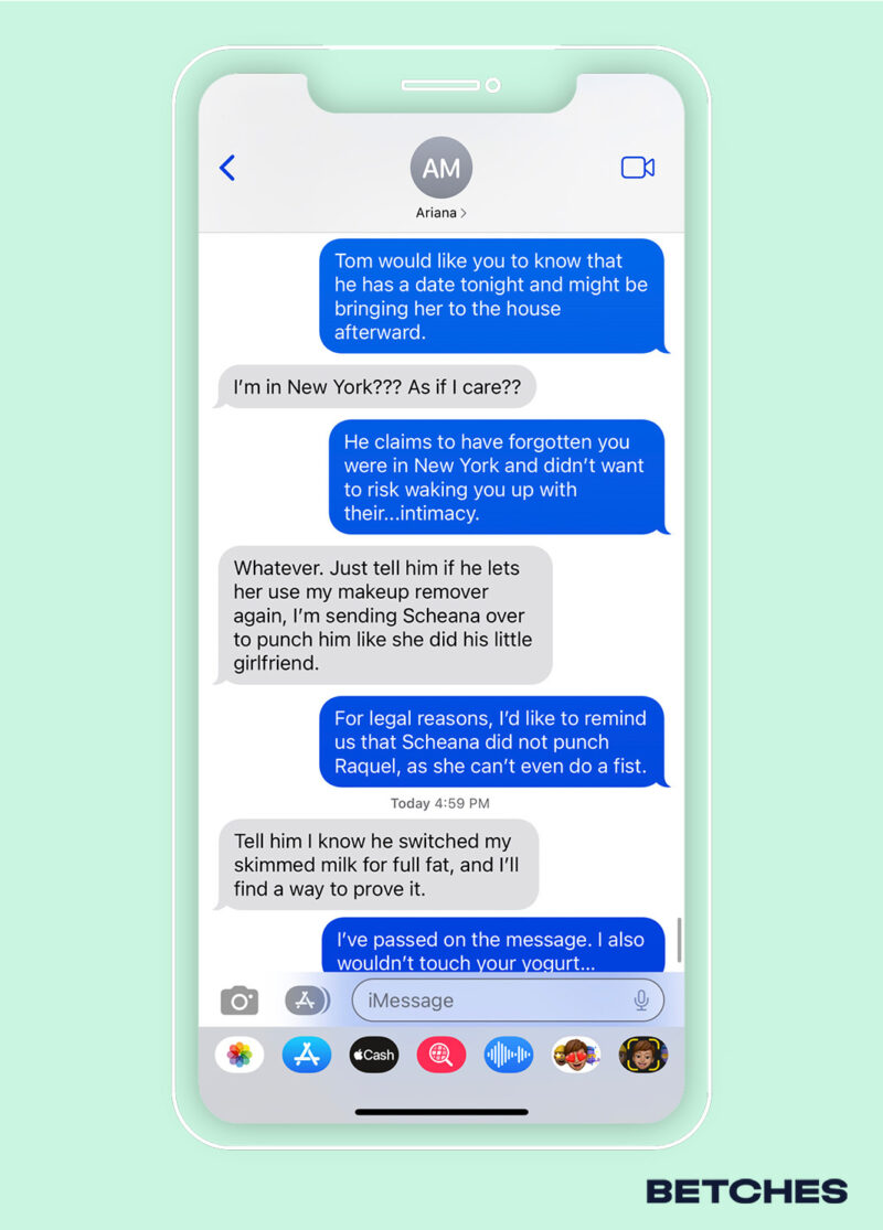 Ariana Madix's Texts With Tom Sandoval's Assistant, Leaked - Betches